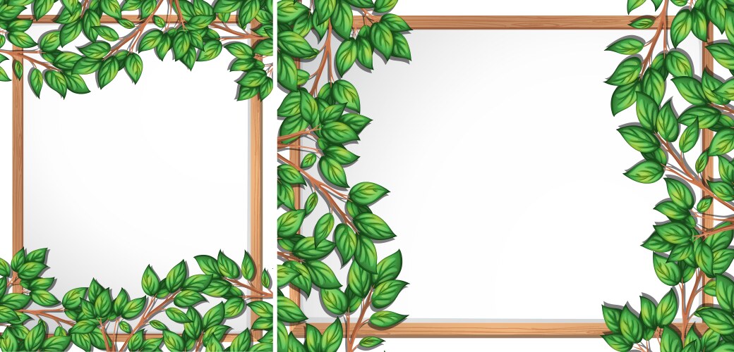 Wooden tree branch frame Royalty Free Vector Image