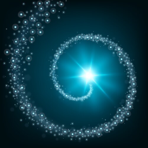 Blue swirl shiny frame background Royalty Free Vector Image