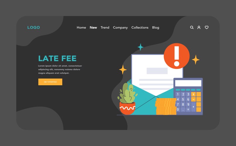 Debt management web banner or landing page Vector Image