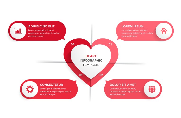 Heart infographics Royalty Free Vector Image - VectorStock