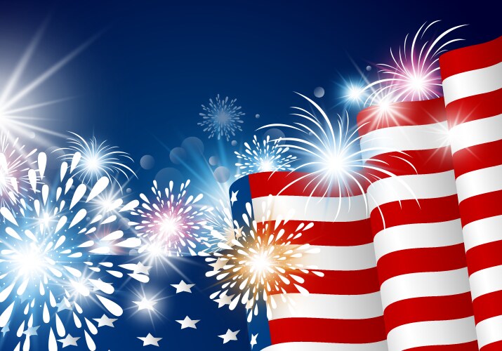 Shiny usa celebration independence day concept Vector Image