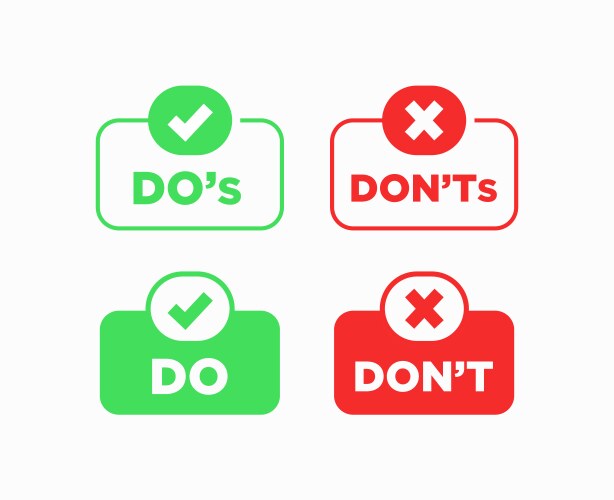Dos Donts Vector Images (over 4,600)