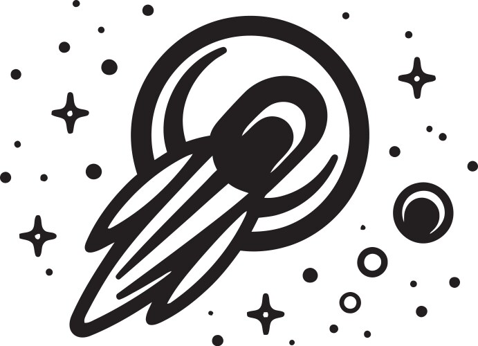 Starry insignia space icon nebula mark emblematic Vector Image