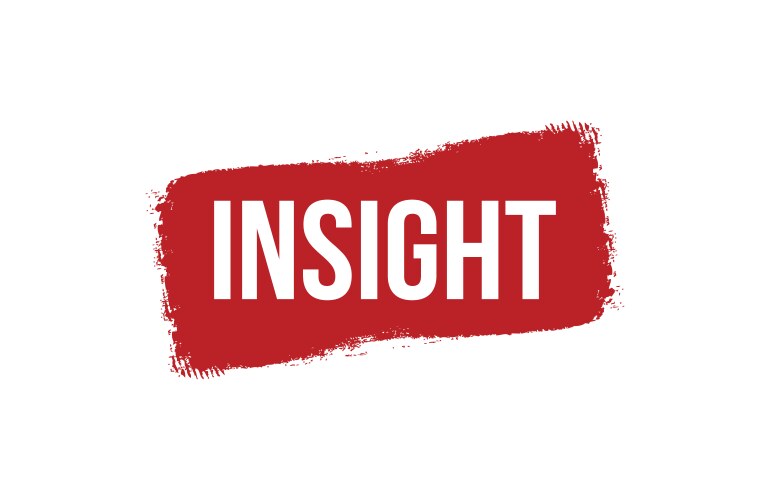 Red banner insight on white background Royalty Free Vector