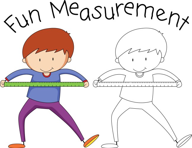 Boys with math tools Royalty Free Vector Image