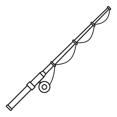 Fishing rod icon design template isolated Vector Image