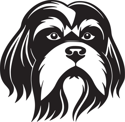 Shih tzu - minimalist and flat logo Royalty Free Vector
