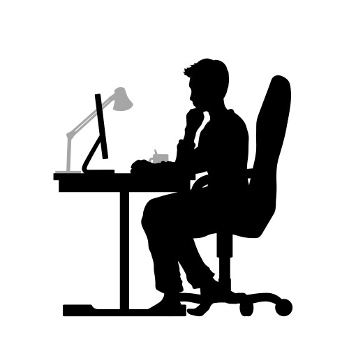 Desk People Silhouette Vector Images (over 2,900)