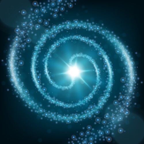 Blue swirl shiny frame background Royalty Free Vector Image