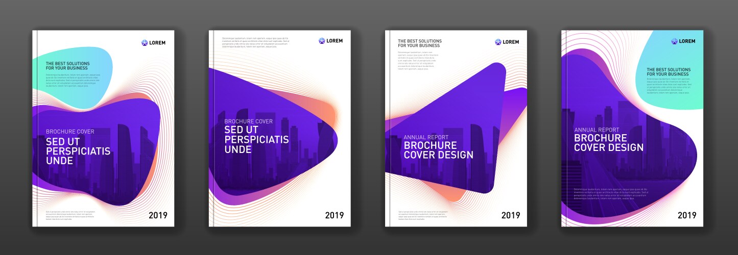 Cover page design template modern brochure layout Vector Image