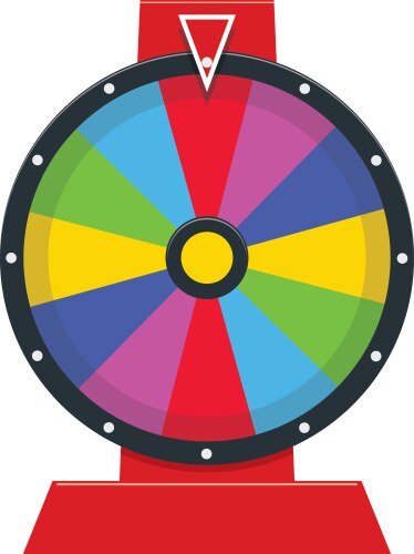 Fortune wheel in flat style blank template game Vector Image