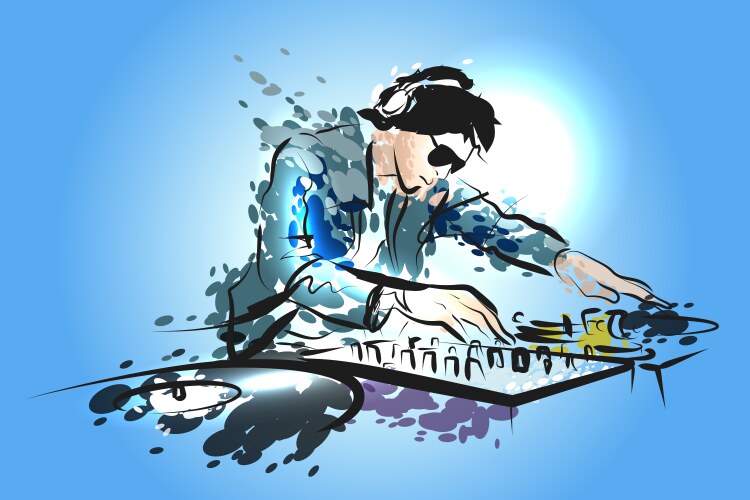 Dj Drawing Vector Images (over 3,100)