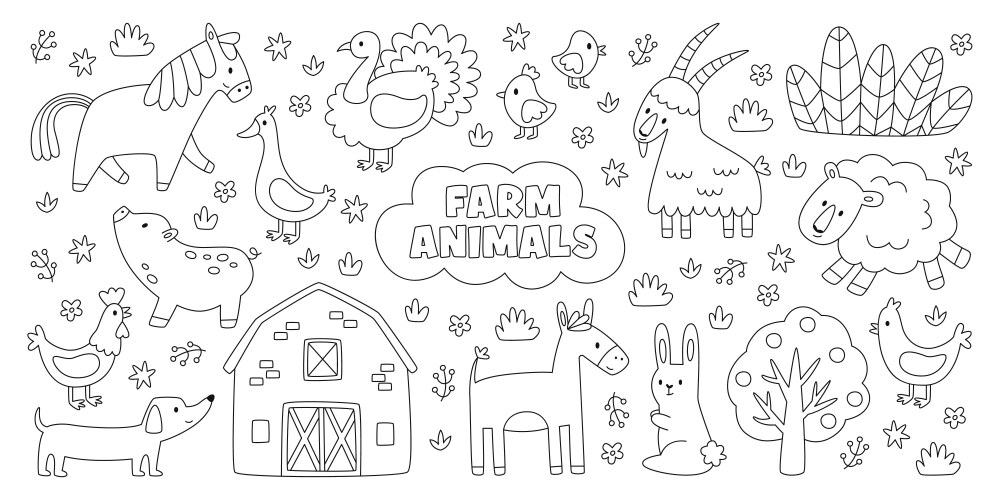 Cute Kawaii Animals Coloring Pages Vector Images (over 6,000)