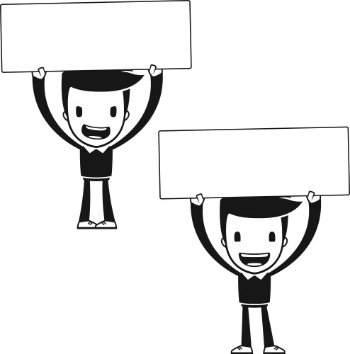 Funny cartoon helper man Royalty Free Vector Image