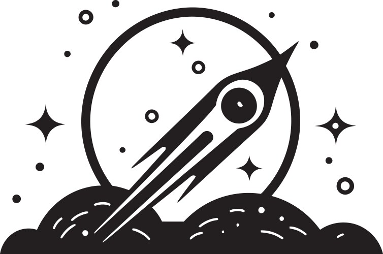 Interstellar insignia emblematic space icon Vector Image