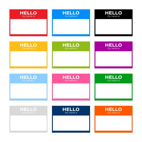 Hello Name Tag Vector Images (over 510)