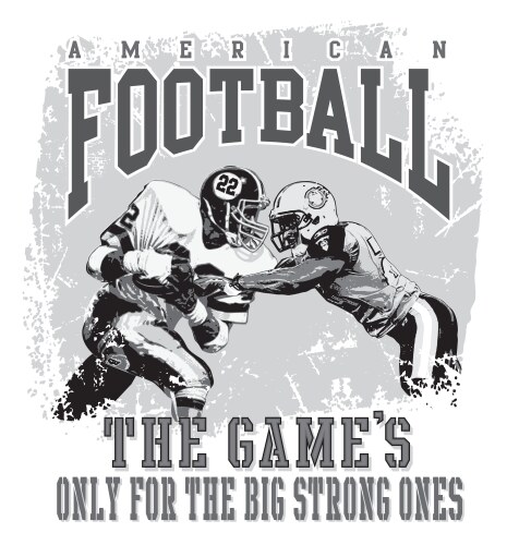 Varsity football college Royalty Free Vector Image