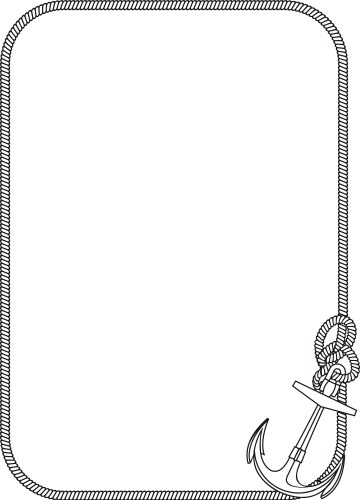 Square rope frame with knots and loops Royalty Free Vector