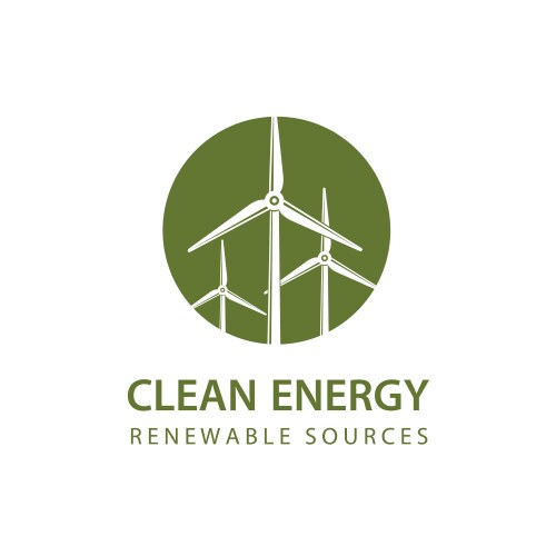 Renewable energy industry icon Royalty Free Vector Image