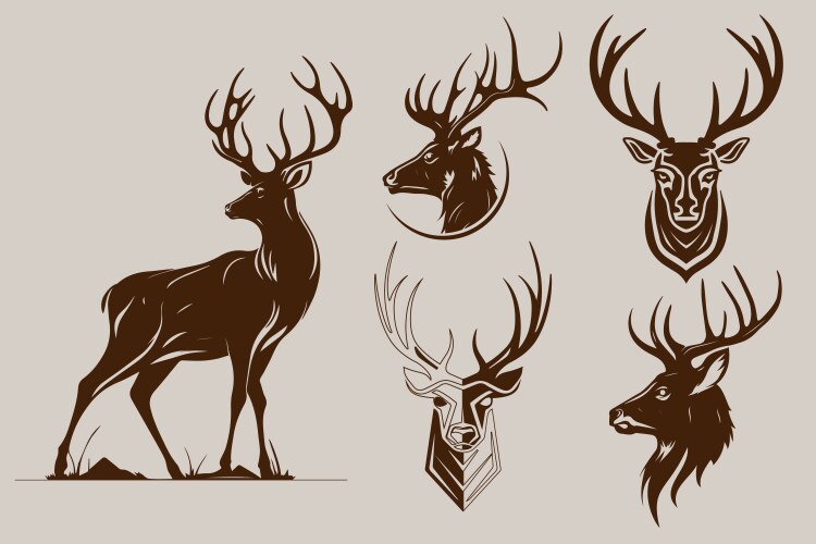 Dearadh Tattoo Scrollbharra Banner Deer Head Tattoo Vector Images