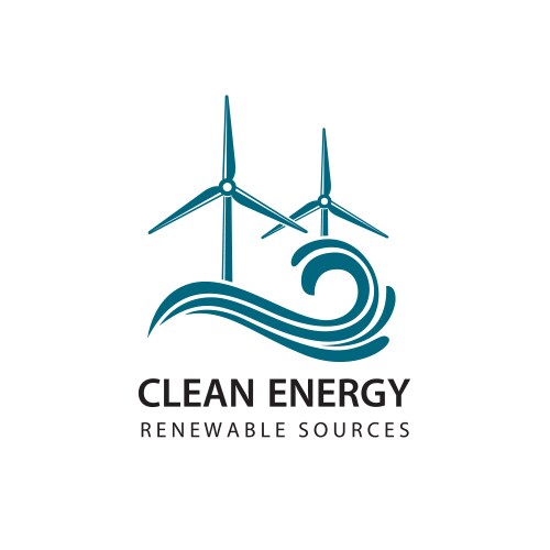 Green clean renewable energy icon Royalty Free Vector Image