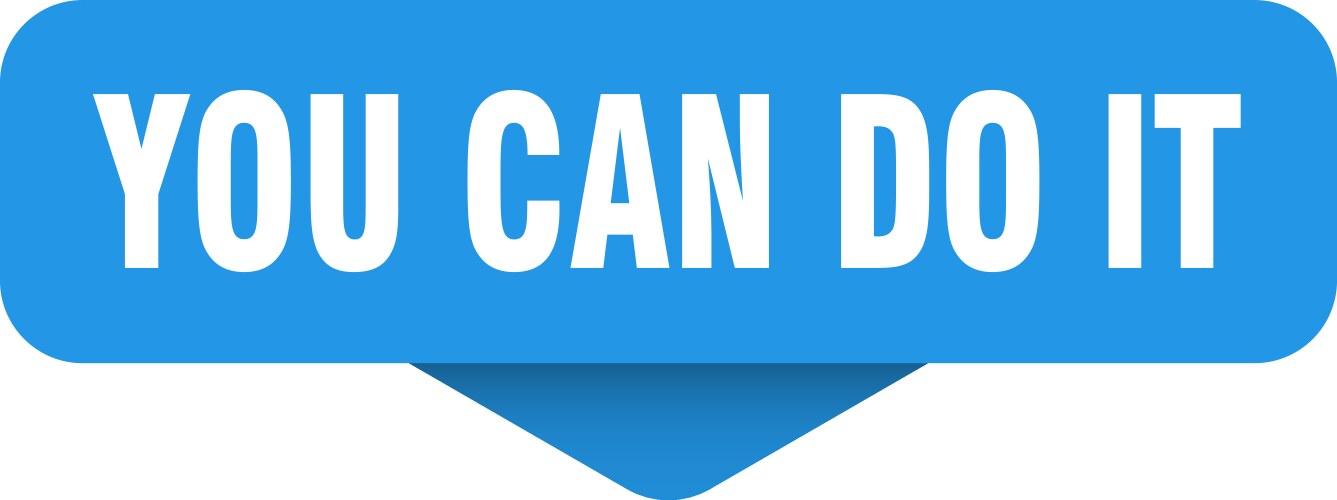 You can do it sticker sign Royalty Free Vector Image