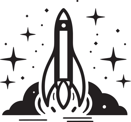 Celestial symbol iconic space logo starry Vector Image