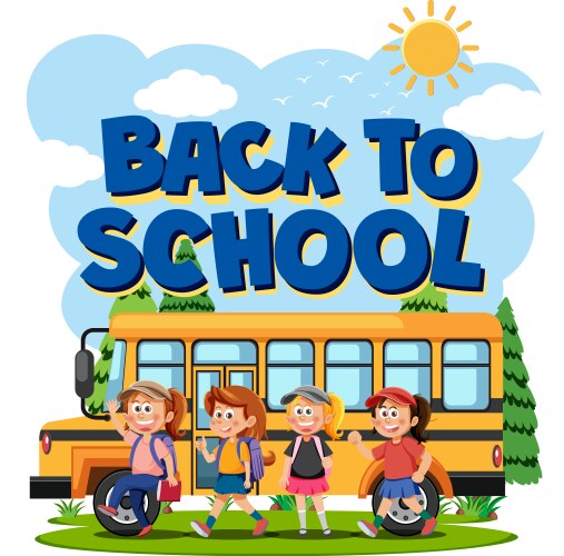 Children excitedly returning to school activities Vector Image