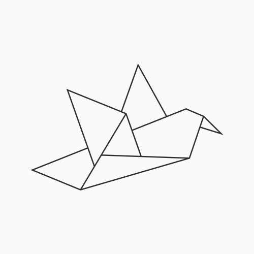 Origami bird collection Royalty Free Vector Image