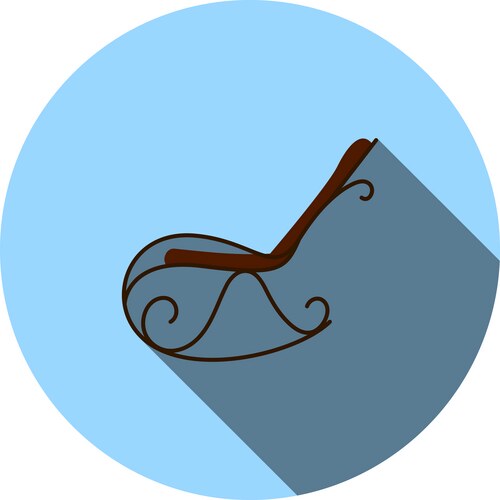 Cartoon senior in rocking chair comic Royalty Free Vector