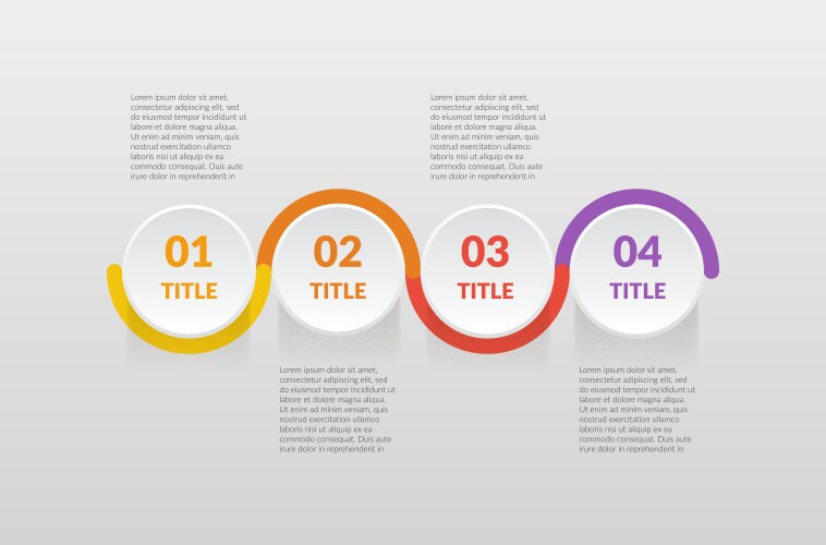Infographics circle and tab index in horizontal Vector Image