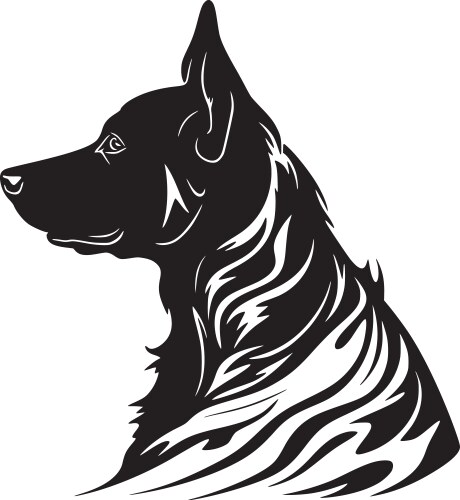 Australian kelpie - minimalist and simple Vector Image