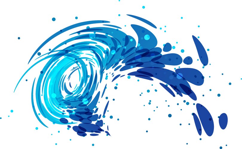 Splashing waves and water Royalty Free Vector Image