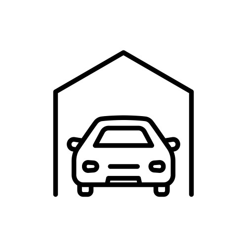 Garage icon set car parking symbol vehicle repair Vector Image