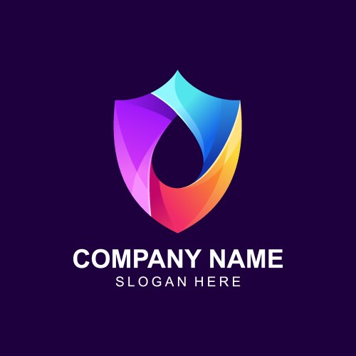 Medium printing colorful logo template Royalty Free Vector