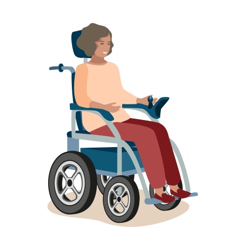 Electric wheelchair Royalty Free Vector Image - VectorStock Electric wheelchair Royalty Free Vector Image - VectorStock