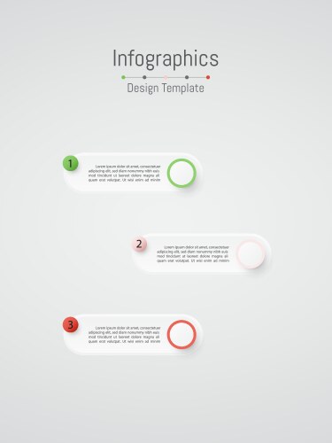 Infographic 3 options design elements Royalty Free Vector