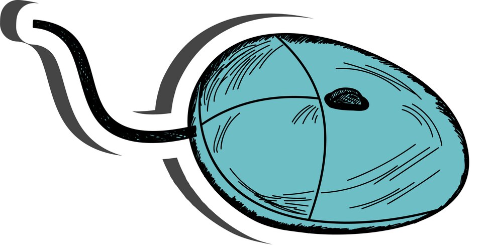 Computer Mouse Drawing Vector Images Graphics For Commercial Use