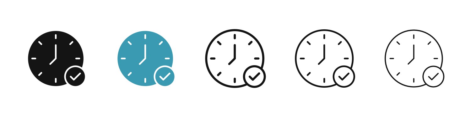 Time check icon Royalty Free Vector Image - VectorStock