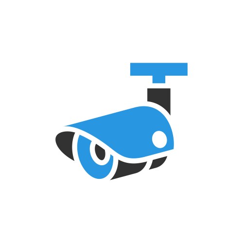 Cctv camera security surveillance technology logo Vector Image