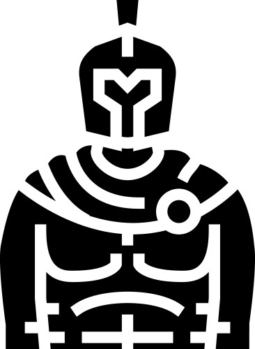 Gladiator soldier roman greek glyph icon Vector Image