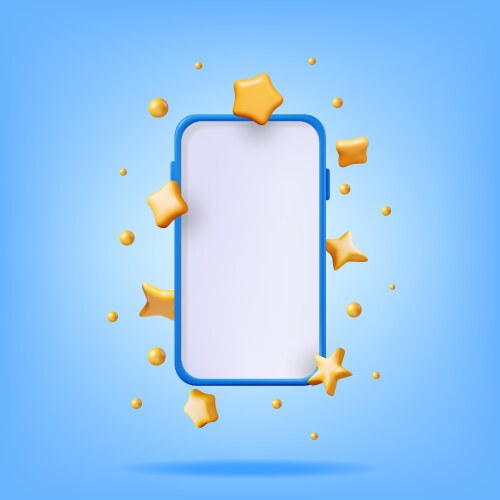 3d party confetti on mobile phone Royalty Free Vector Image