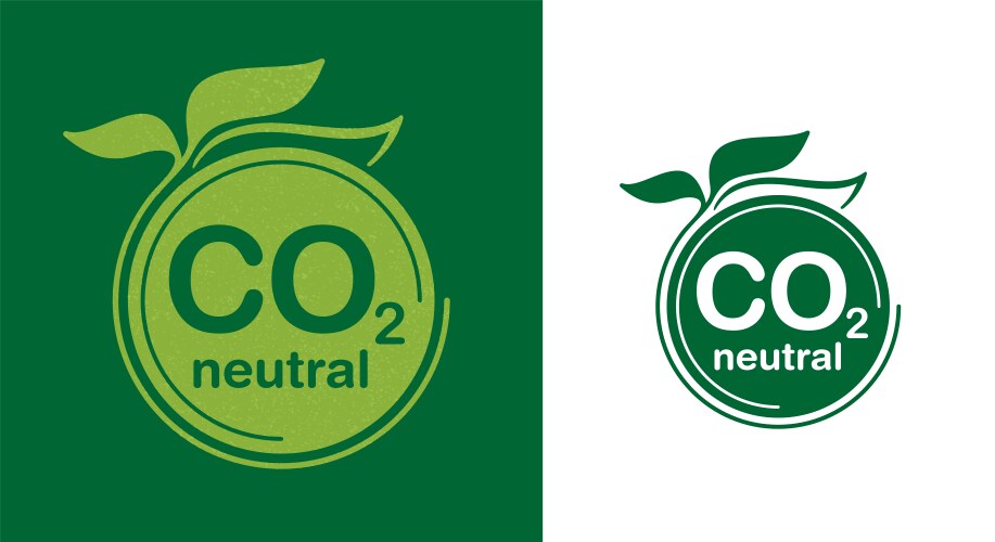 Co2 neutral - net zero footprint abstract icon Vector Image