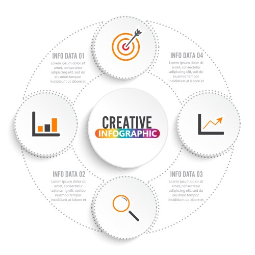 Infographic circle template 12 steps business data