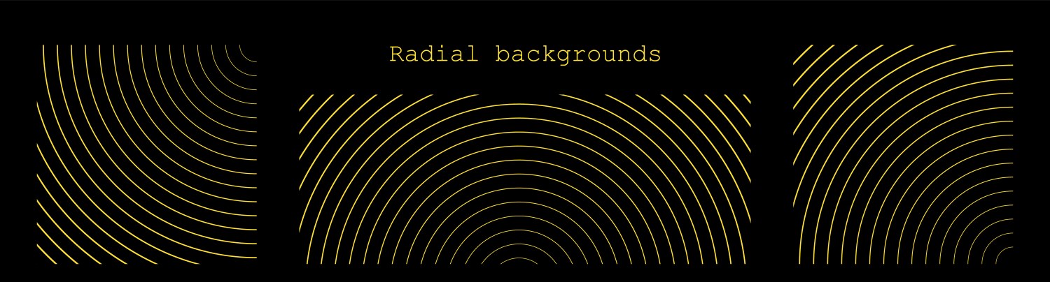 Sound wave irradiation or circular vibrations Vector Image