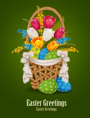 Vintage easter card Royalty Free Vector Image - VectorStock