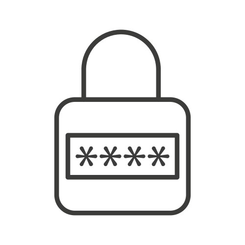 Password icon set login access secret private Vector Image