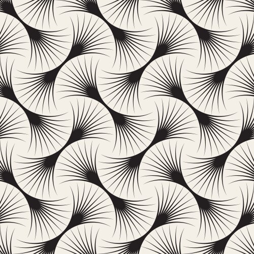 Seamless black and white wavy lines pattern Vector Image