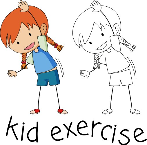 Power exercise isolated cartoon Royalty Free Vector Image