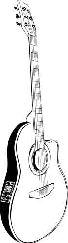 White electric guitar Royalty Free Vector Image